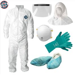 Personal Protection Kit - Tyvek Disposable Coveralls with Hood, N95 ...