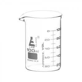 Beakers - Glass, 100ml - ASTM, Low Form, with spout, borosilicate, dual ...